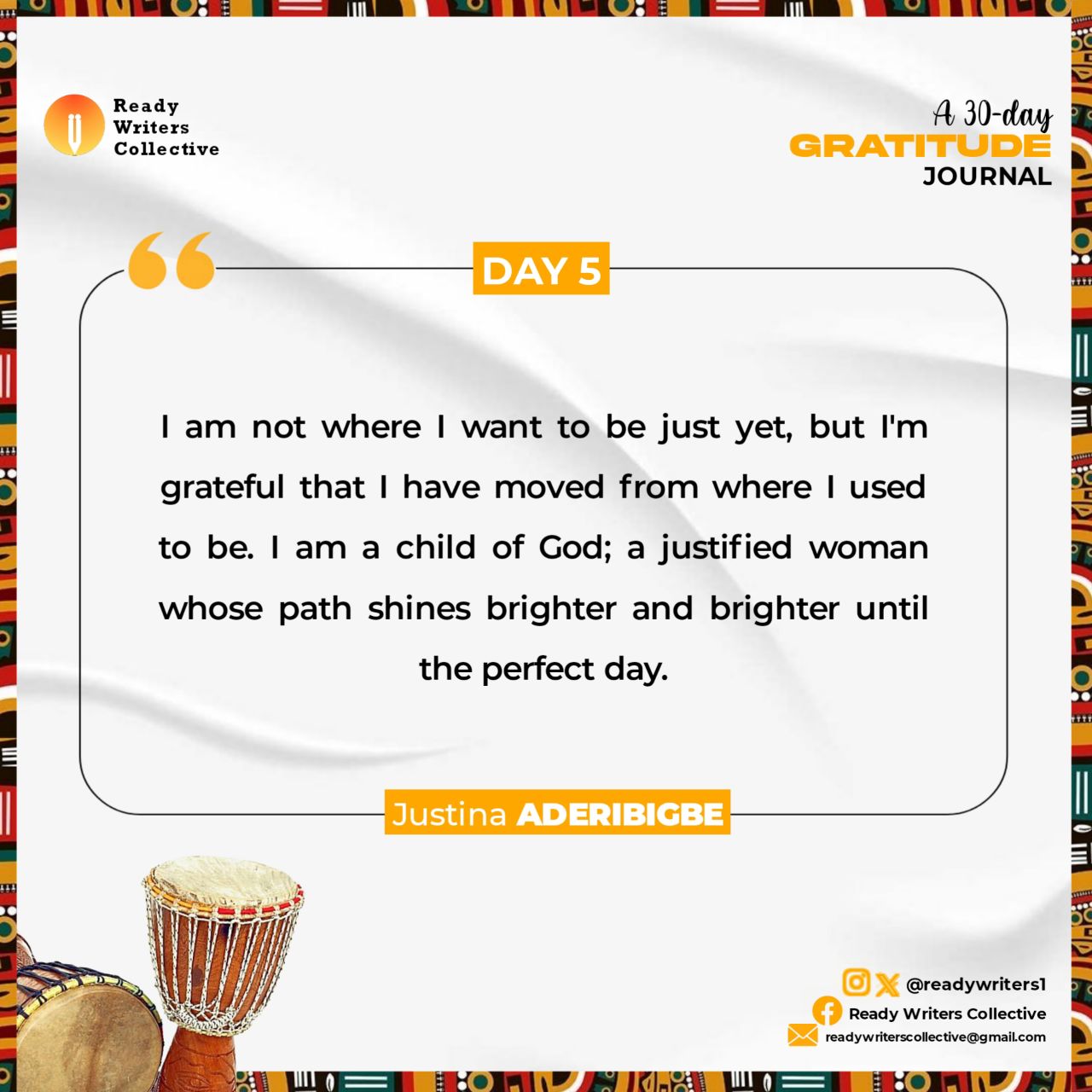 DAY 5: PAUSE, PONDER, AND PRAISE - READY WRITERS COLLECTIVE